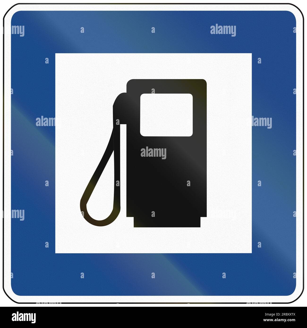 German traffic sign: Gas station Stock Photo - Alamy