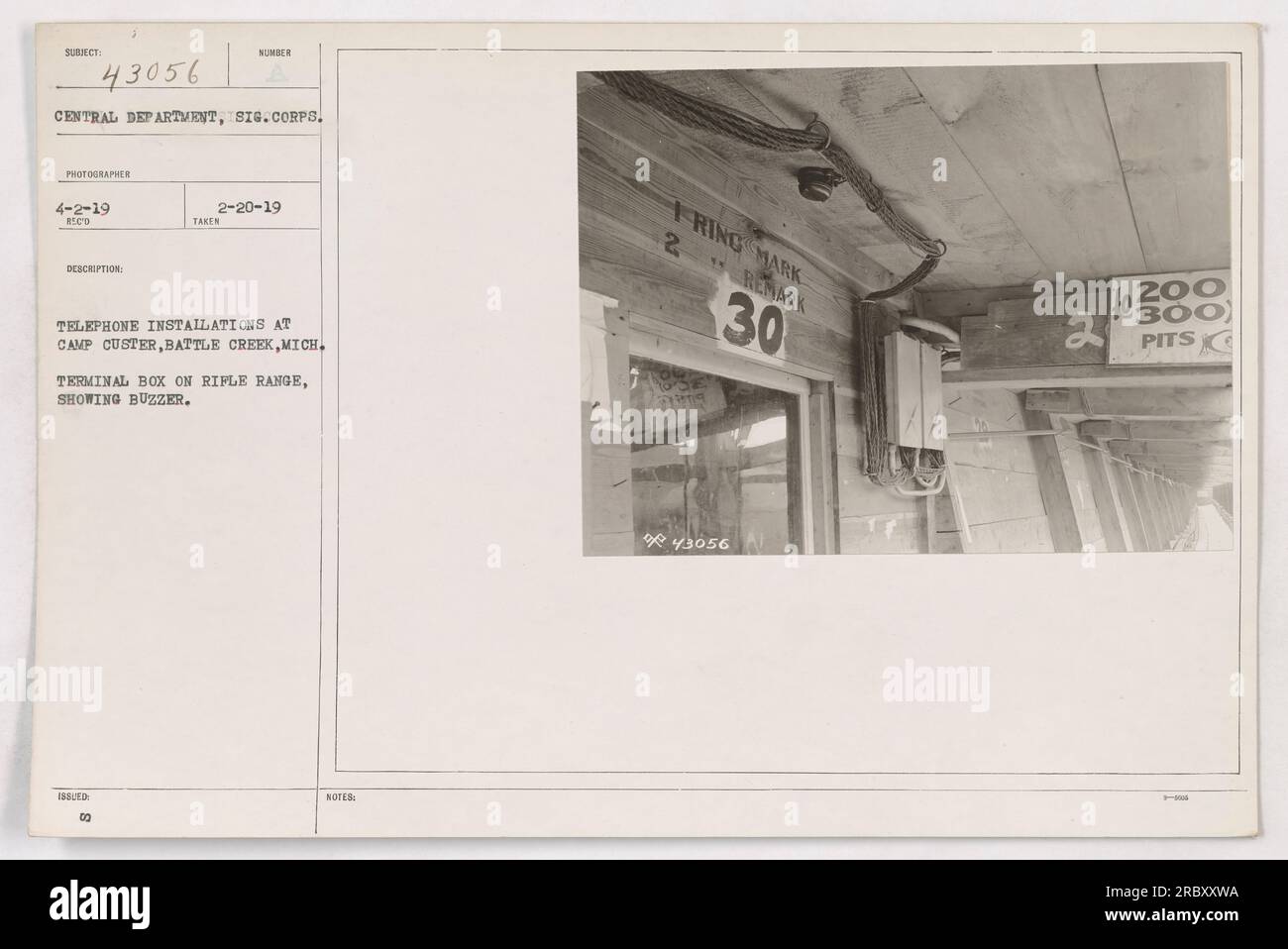 A photograph taken by the Central Department, Signal Corps, on February ...