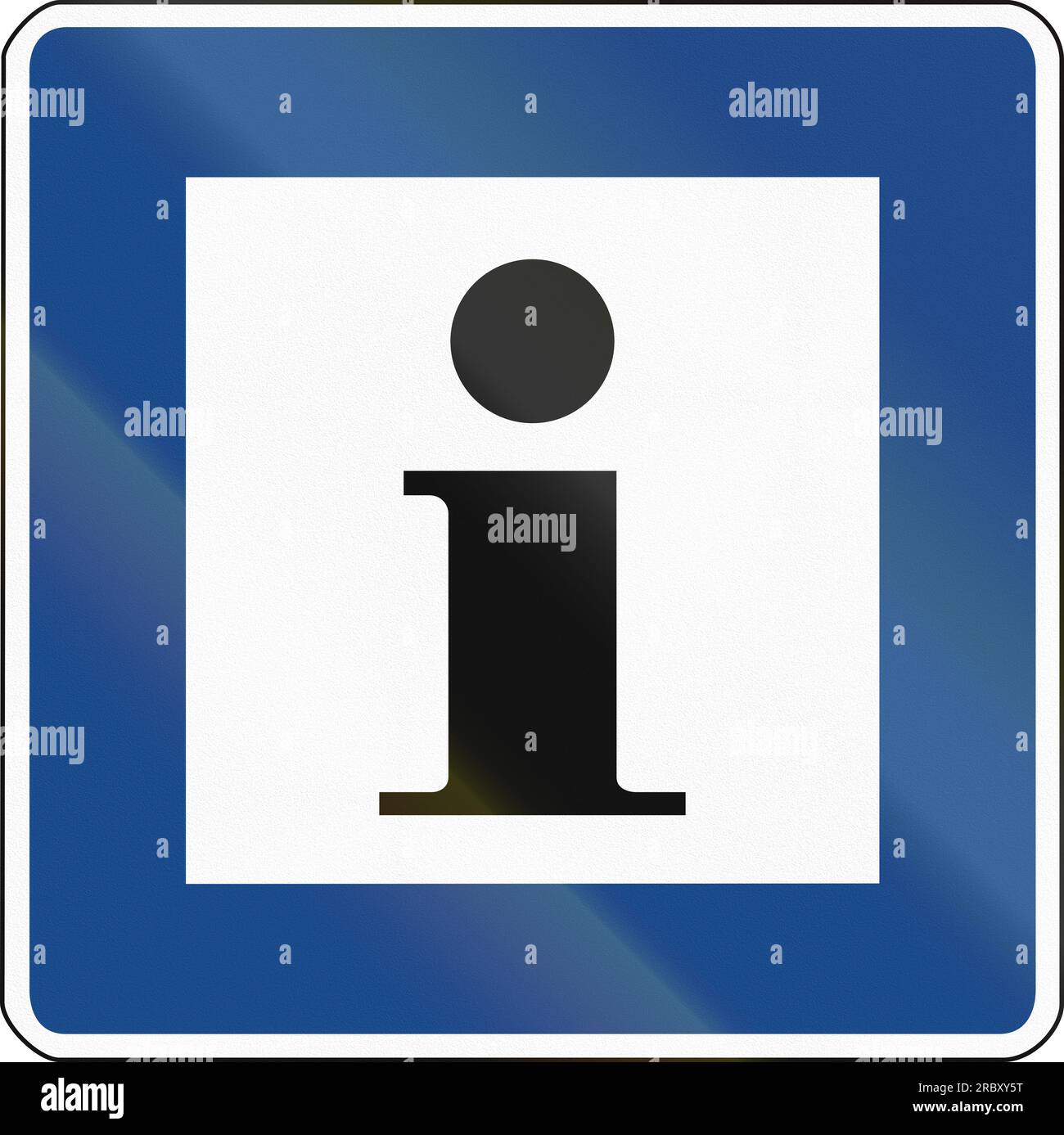 German traffic sign: Information center Stock Photo - Alamy