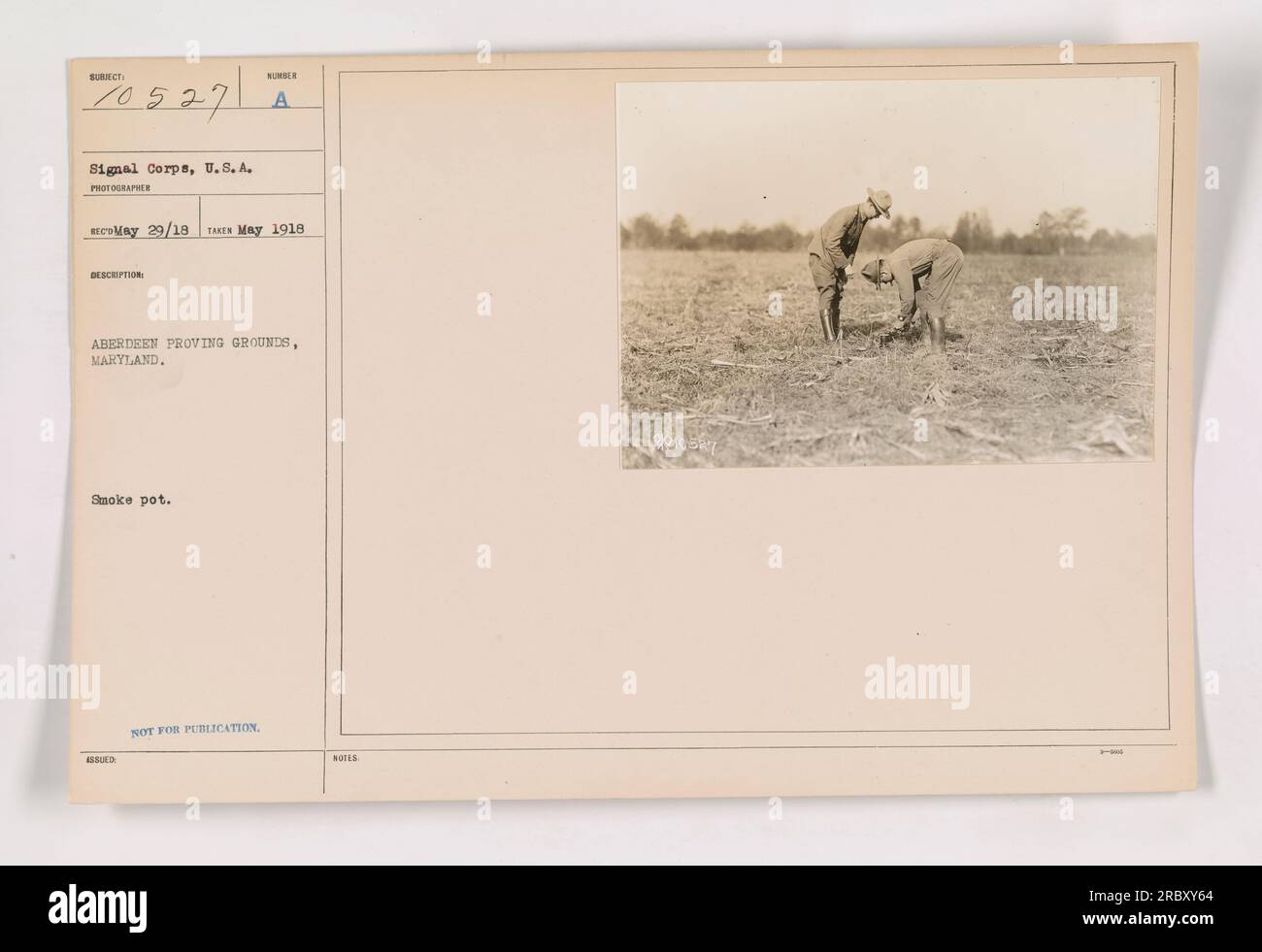 Soldiers testing a smoke pot at Aberdeen Proving Ground in Maryland ...