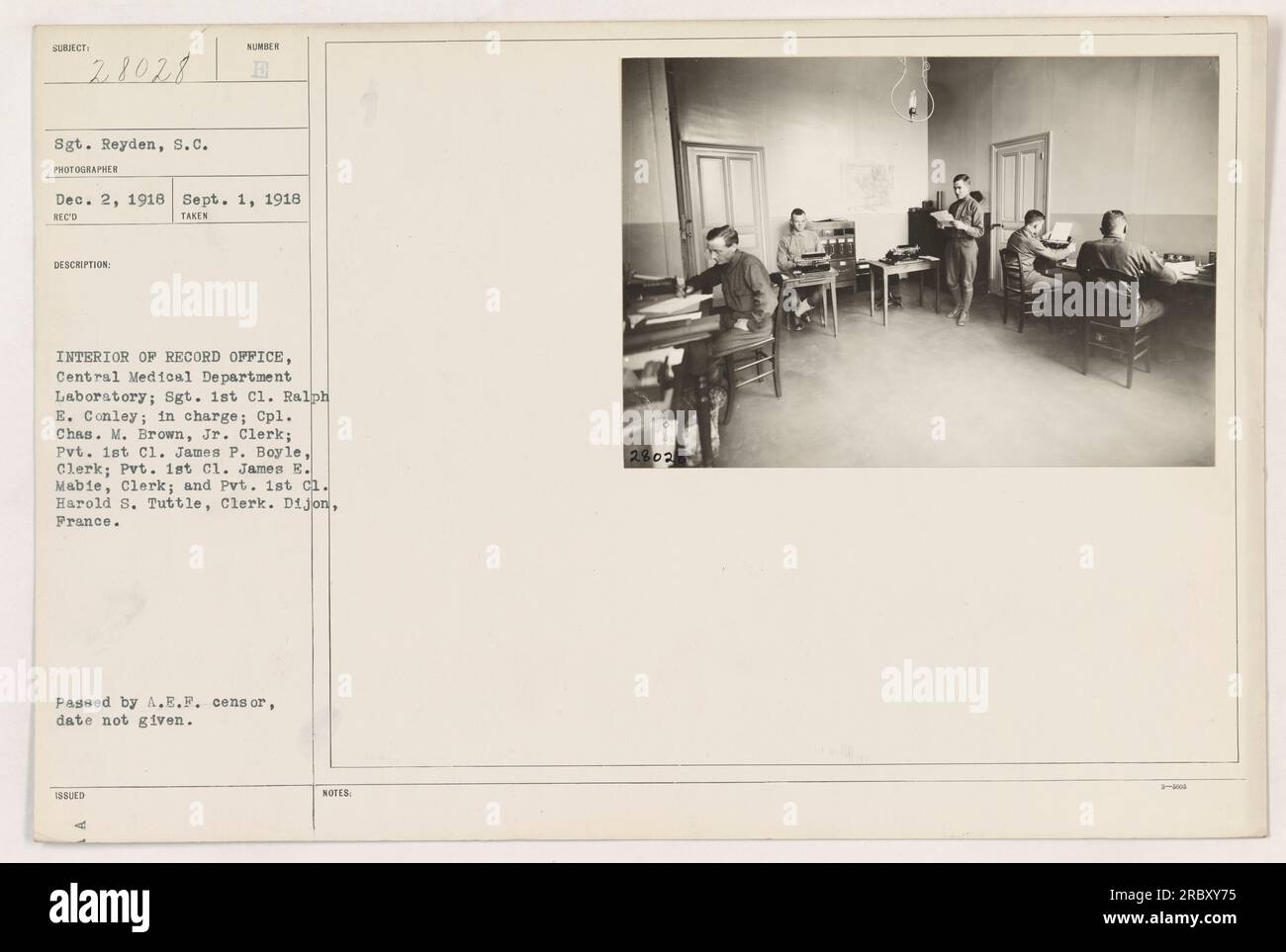 Central personnel office photograph hi-res stock photography and images ...