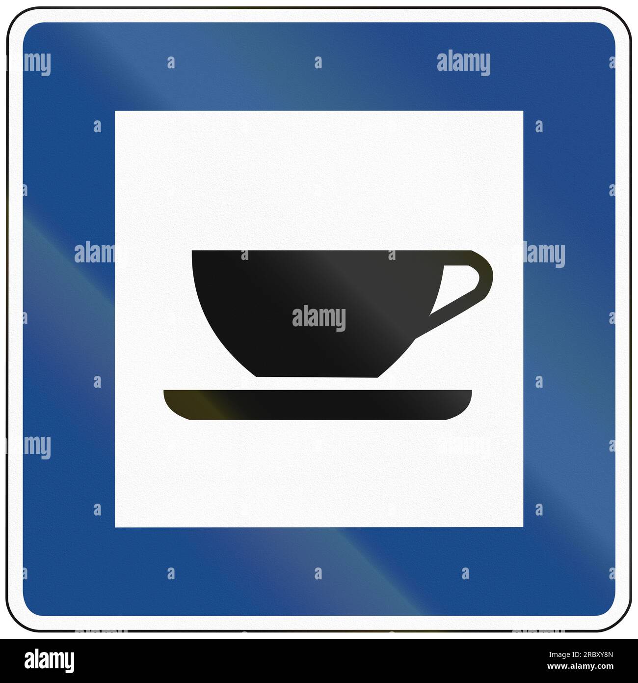 German traffic sign: Motorway kiosk Stock Photo - Alamy