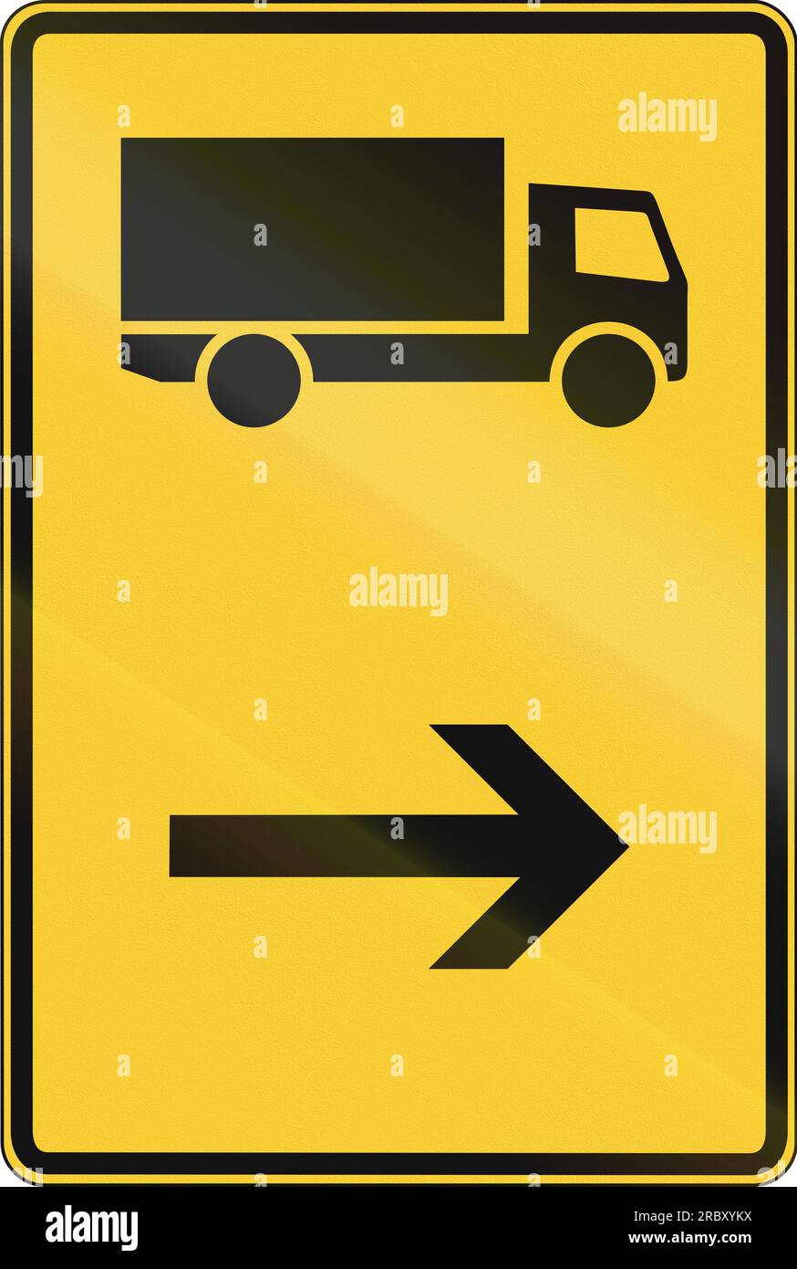 German direction sign for lorries Stock Photo - Alamy