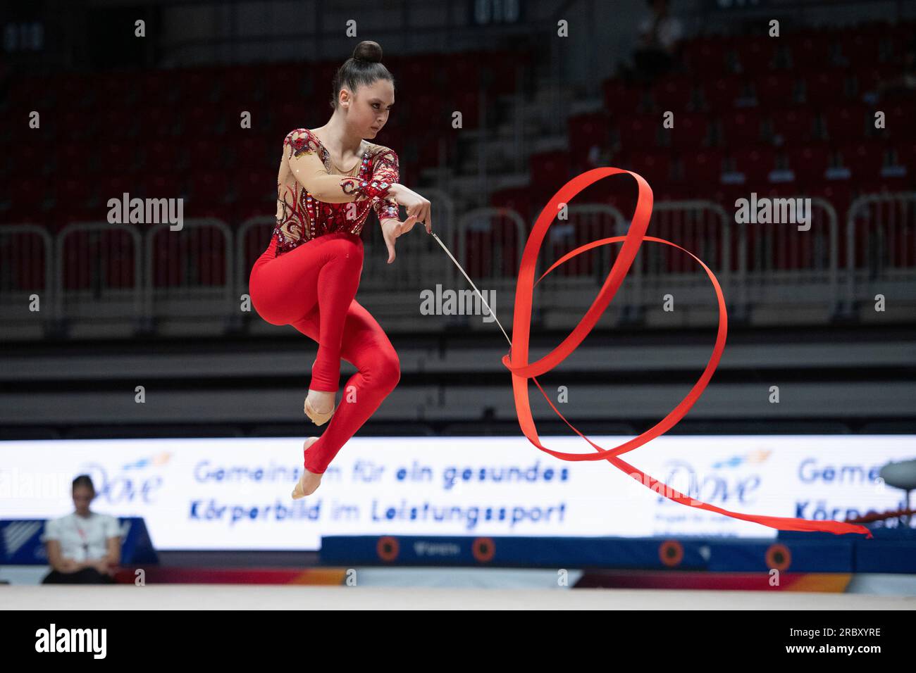 Anna SHENENKO, Bayer Leverkusen, bronze medal, 3rd place, action with the ribbon, gymnastics ...