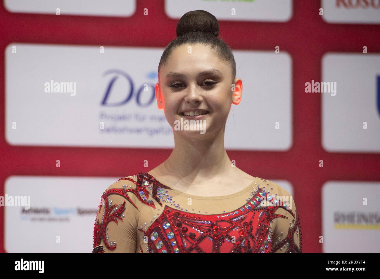 Anna SHENENKO, Bayer Leverkusen, bronze medal, 3rd place, award ceremony, gymnastics, rhythmic ...