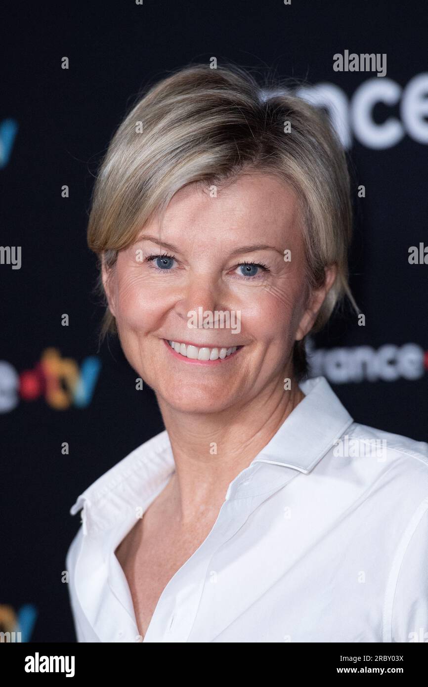 Estelle Colin assiste a la Conference de Presse de rentree de France ...