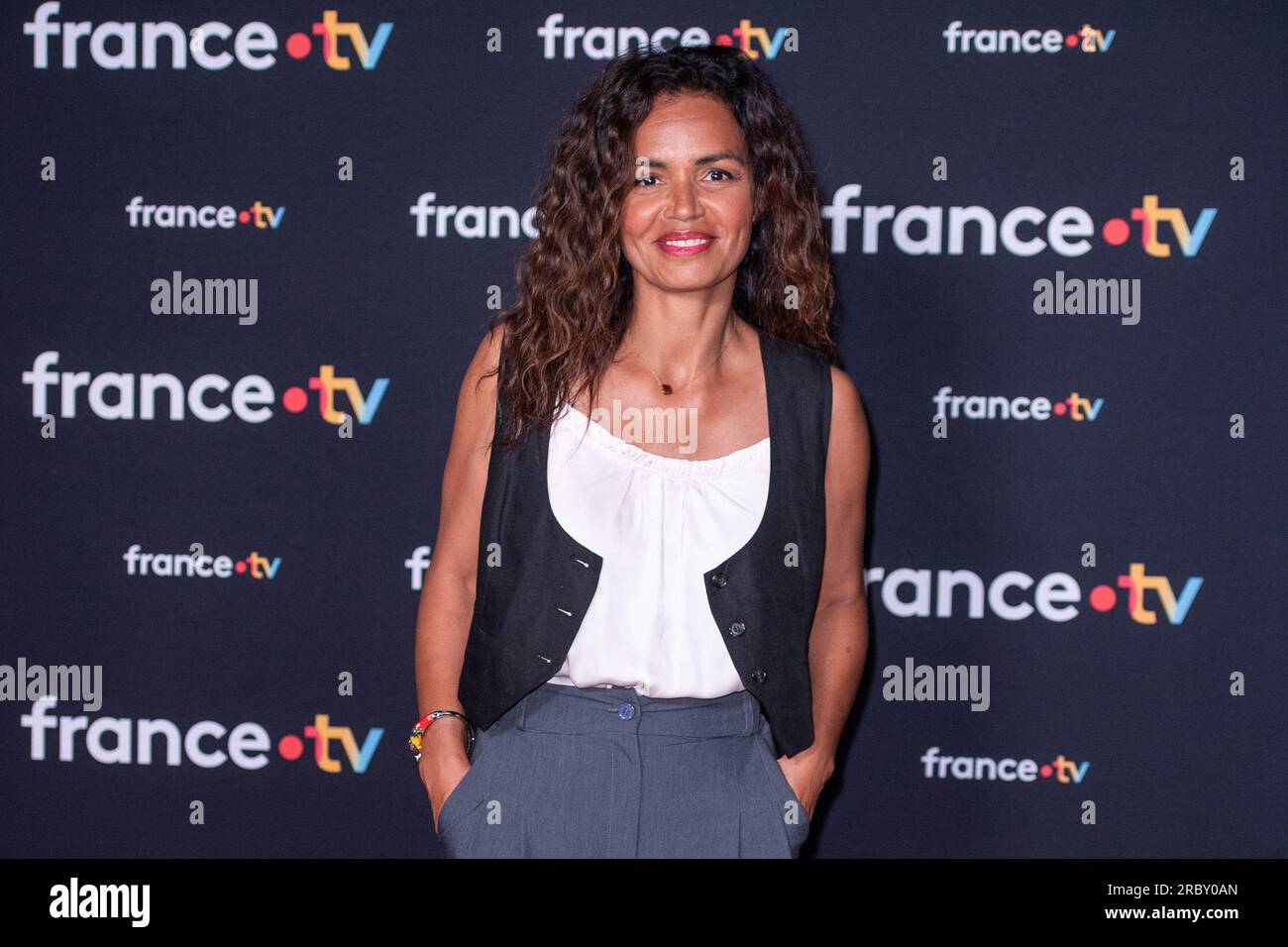 Laurence Roustandjee assiste a la Conference de Presse de rentree de ...