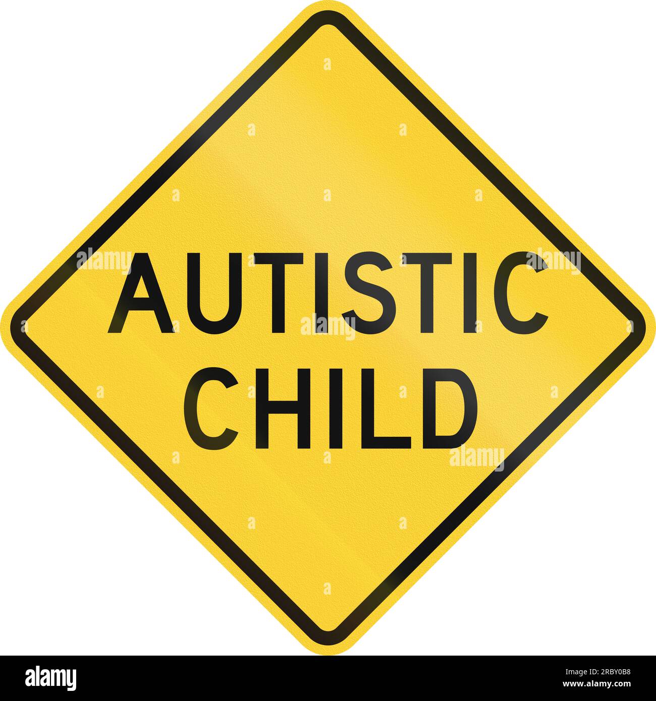 US warning traffic sign: Autistic child Stock Photo - Alamy