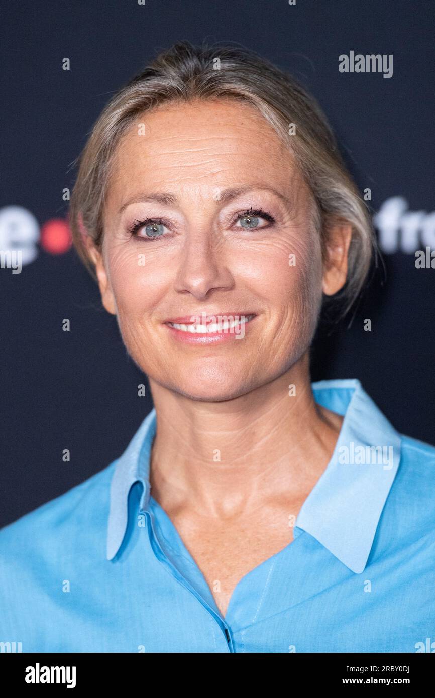 Paris, France. 11th July, 2023. Anne-Sophie Lapix assiste a la ...