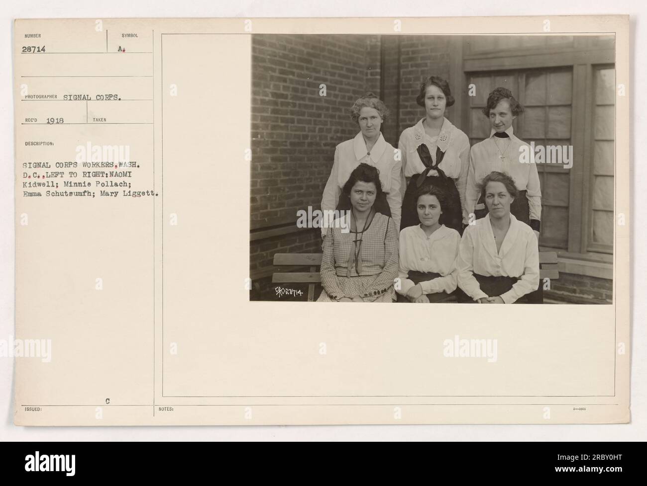 Four Signal Corps workers from Washington D.C. are pictured in this ...