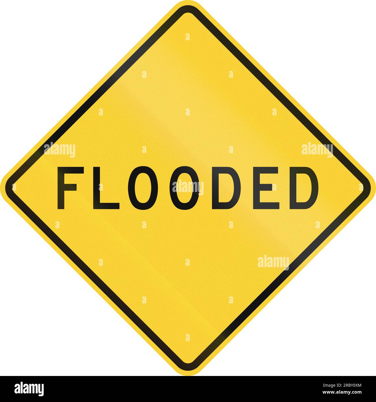 US warning traffic sign: Flooded Stock Photo - Alamy
