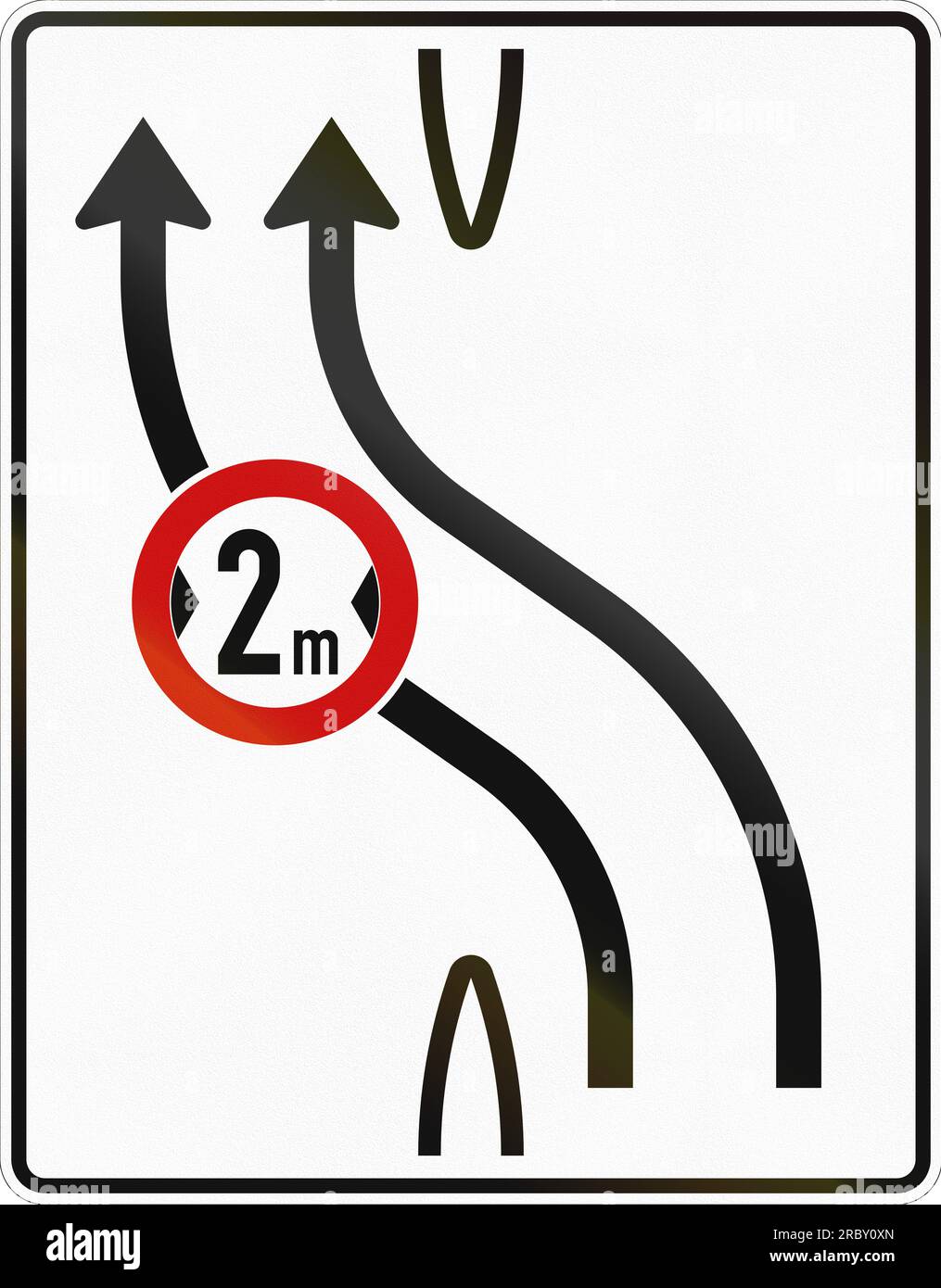 German traffic sign: Transfer to other lanes or carriageway. Another ... German traffic sign: Transfer to other lanes or carriageway. Another ...