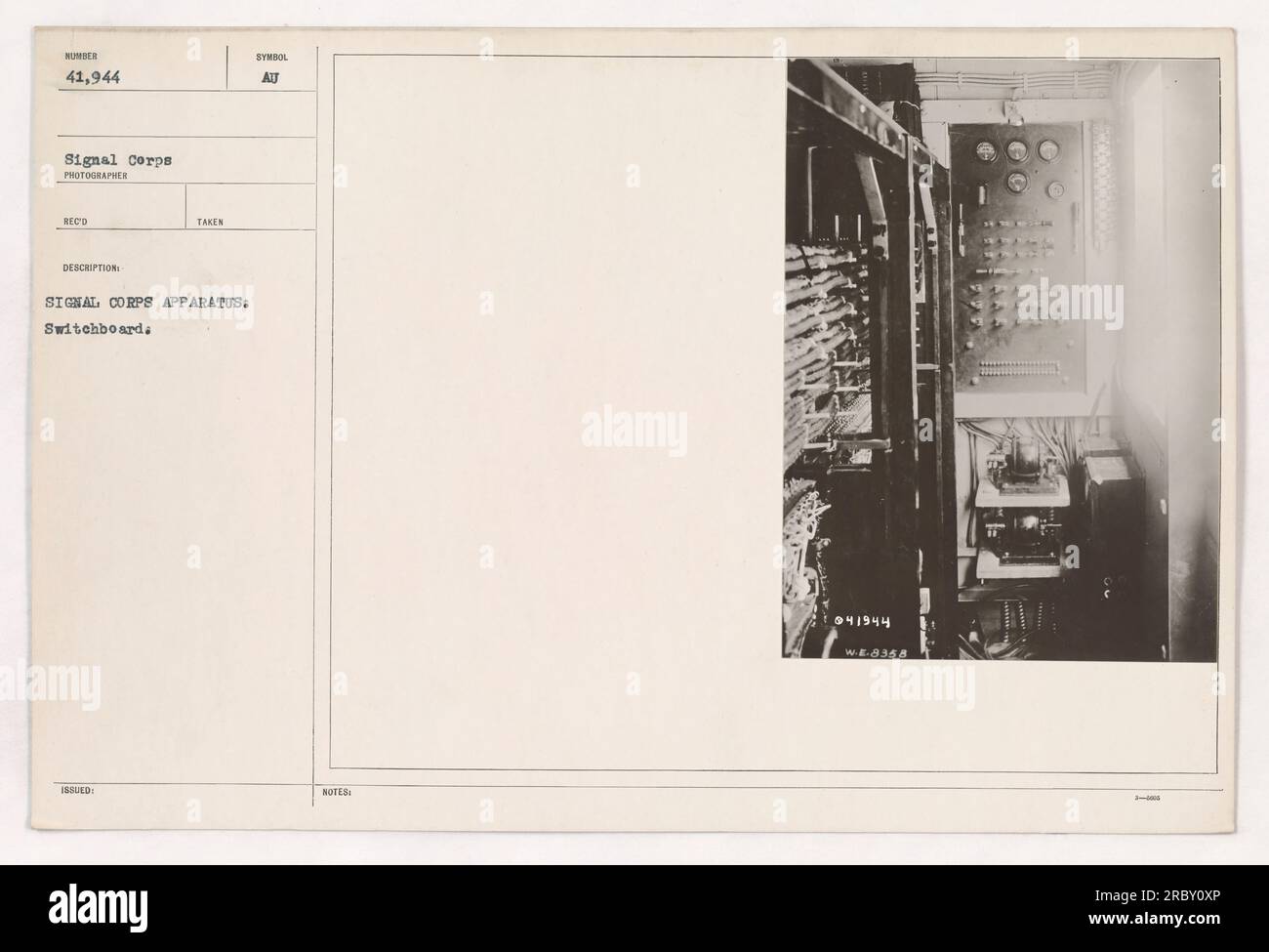 A switchboard used by the Signal Corps during World War One. This ...