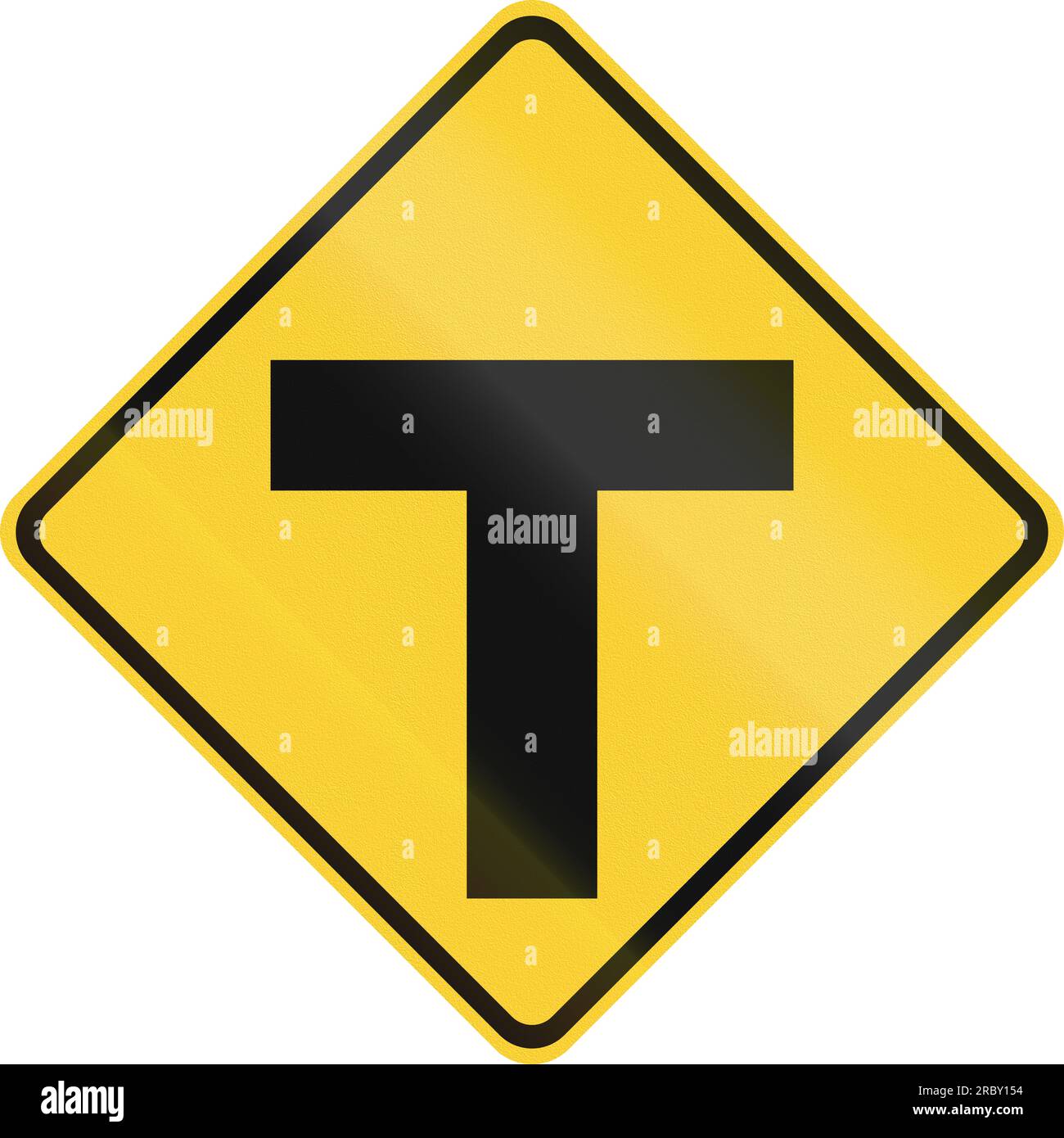 US road warning sign: Intersection ahead Stock Photo - Alamy