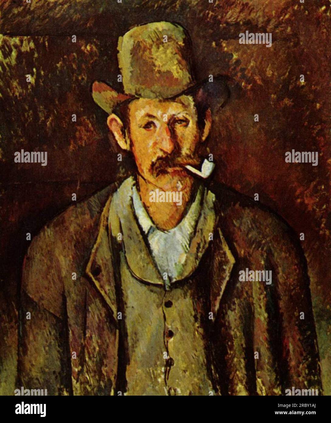 Man with a Pipe 1892 by Paul Cezanne Stock Photo - Alamy