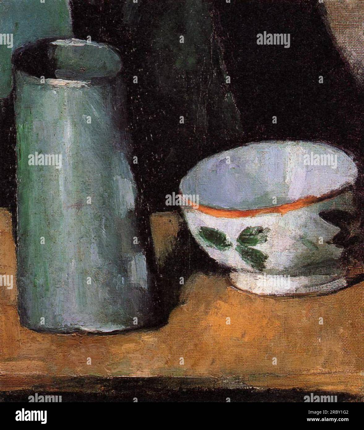Still Life, Bowl and Milk Jug 1877 by Paul Cezanne Stock Photo - Alamy