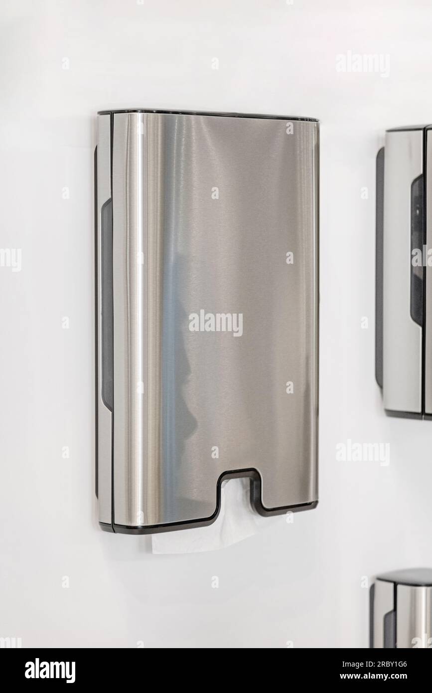 Wall Mounted Modern Stainless Steel Tissue Paper Dispenser Stock Photo ...