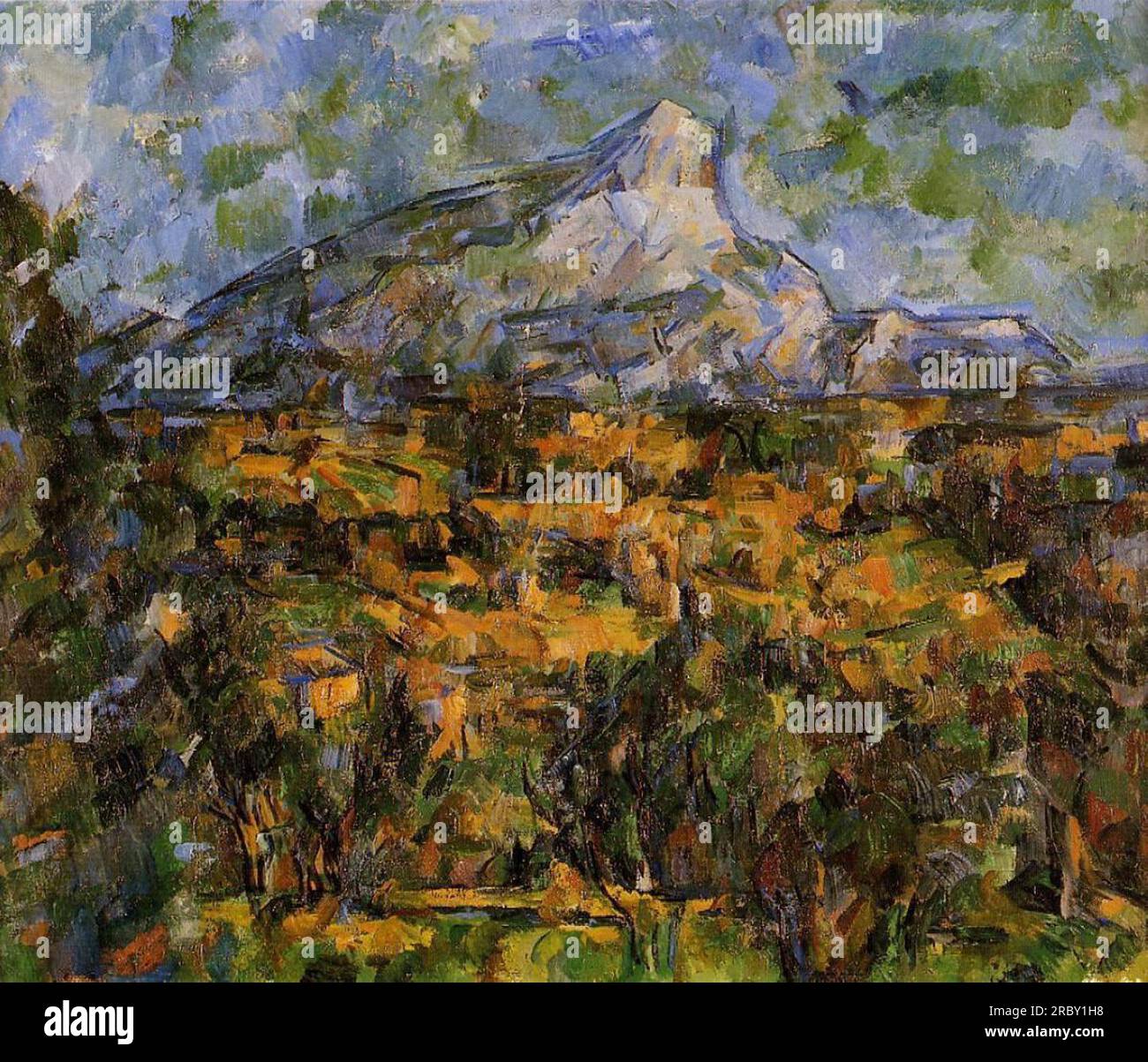 Mont Sainte-Victoire Seen from les Lauves 1906 by Paul Cezanne Stock ...