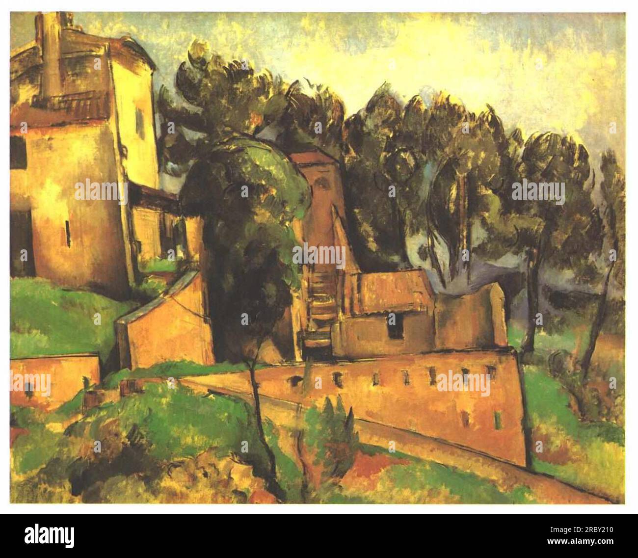 The farm of Bellevue 1894 by Paul Cezanne Stock Photo - Alamy