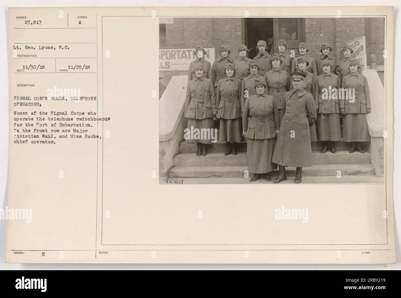 Female telephone operators of the Signal Corps operating switchboards ...