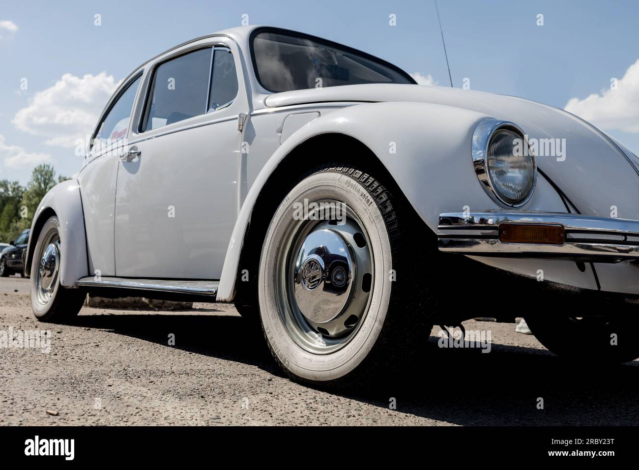 Minsk, Belarus, July 2023 - Volkswagen Beetle classic car. Vintage auto ...
