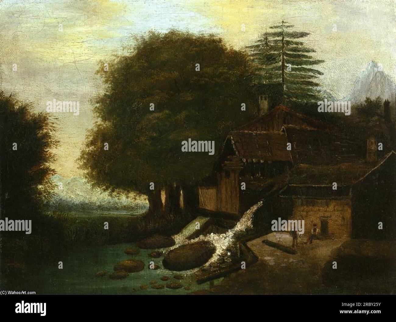 Landscape with Mill 1860 by Paul Cezanne Stock Photo - Alamy