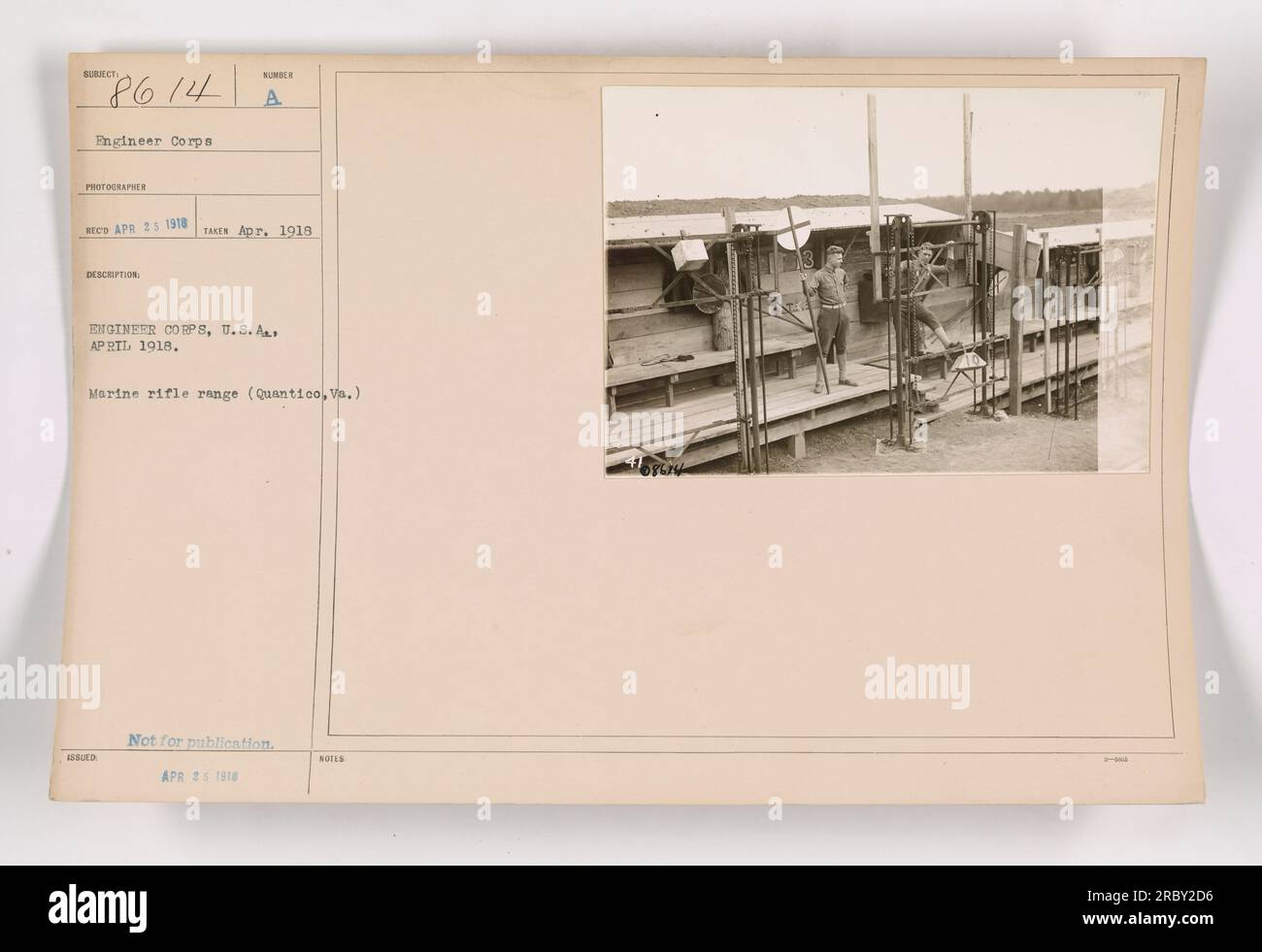 "Engineer Corps of U.S.A. personnel at Marine rifle range in Quantico ...