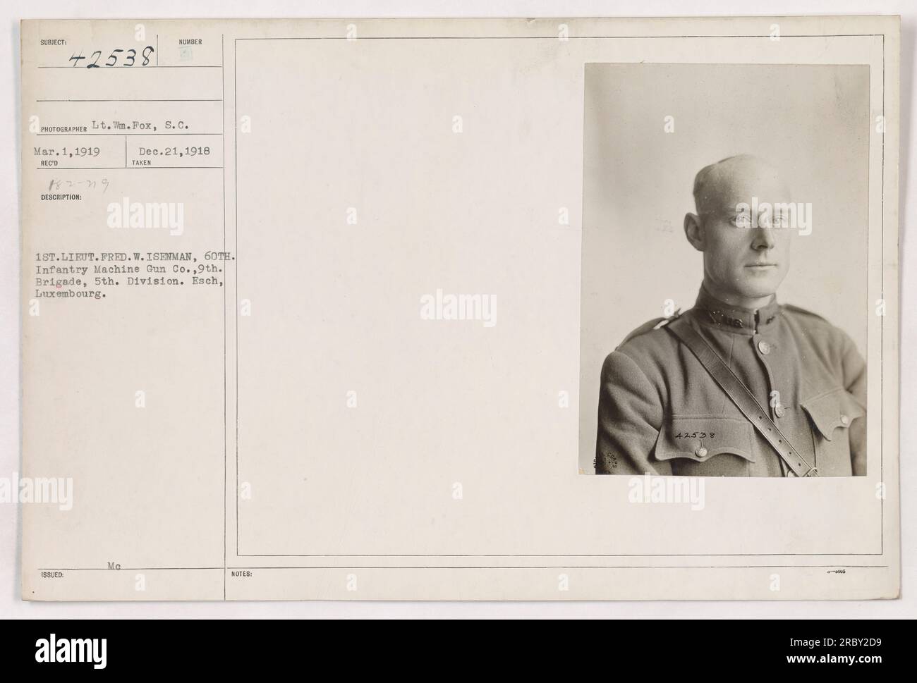 American soldier from the 5th Division in Esch, Luxembourg, March 1 ...