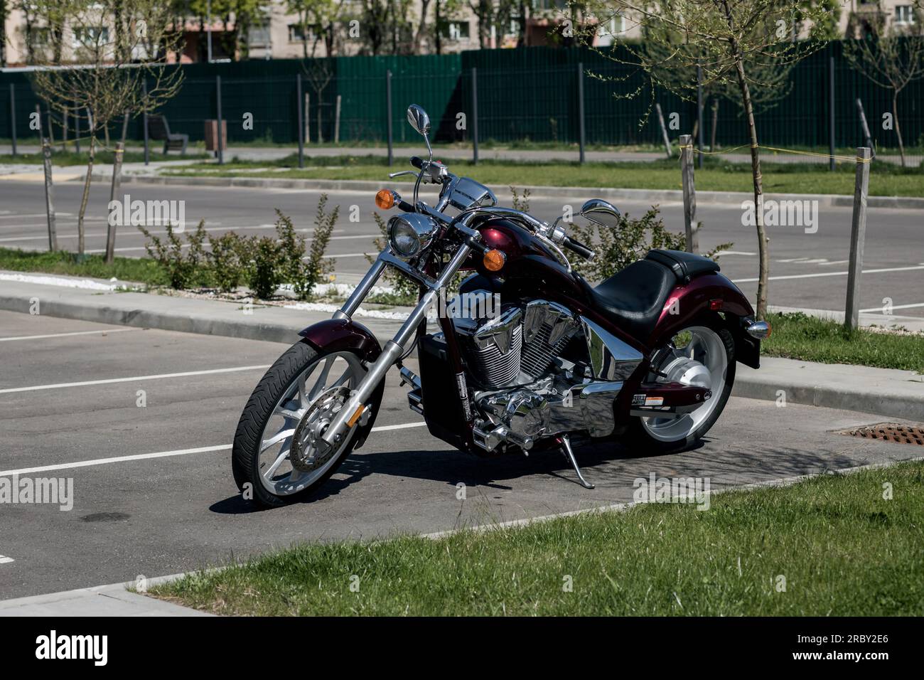 Minsk, Belarus, July 2023 - motorcycle brand Honda. classic motorbike ...