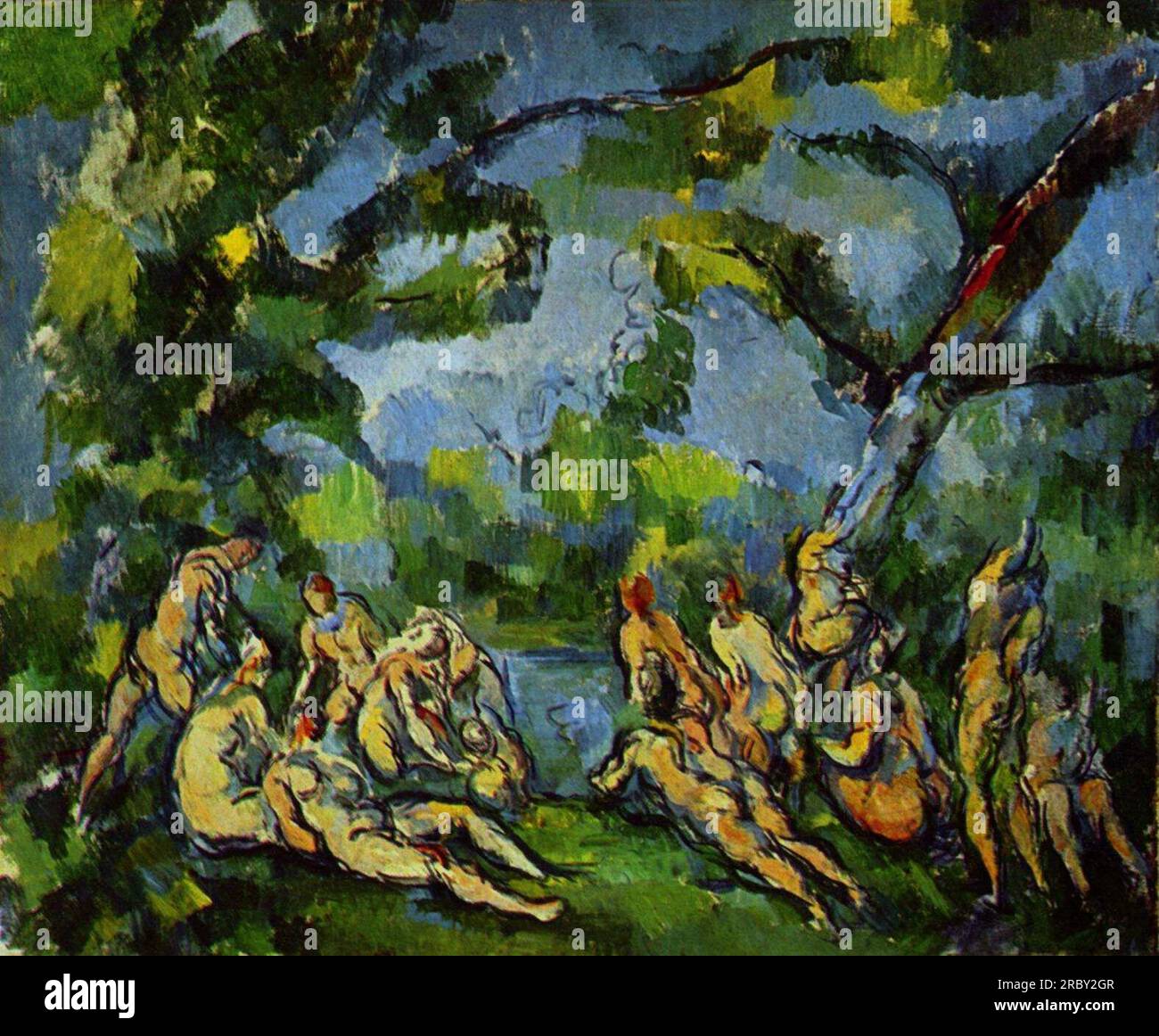 Bathers 1905 by Paul Cezanne Stock Photo - Alamy