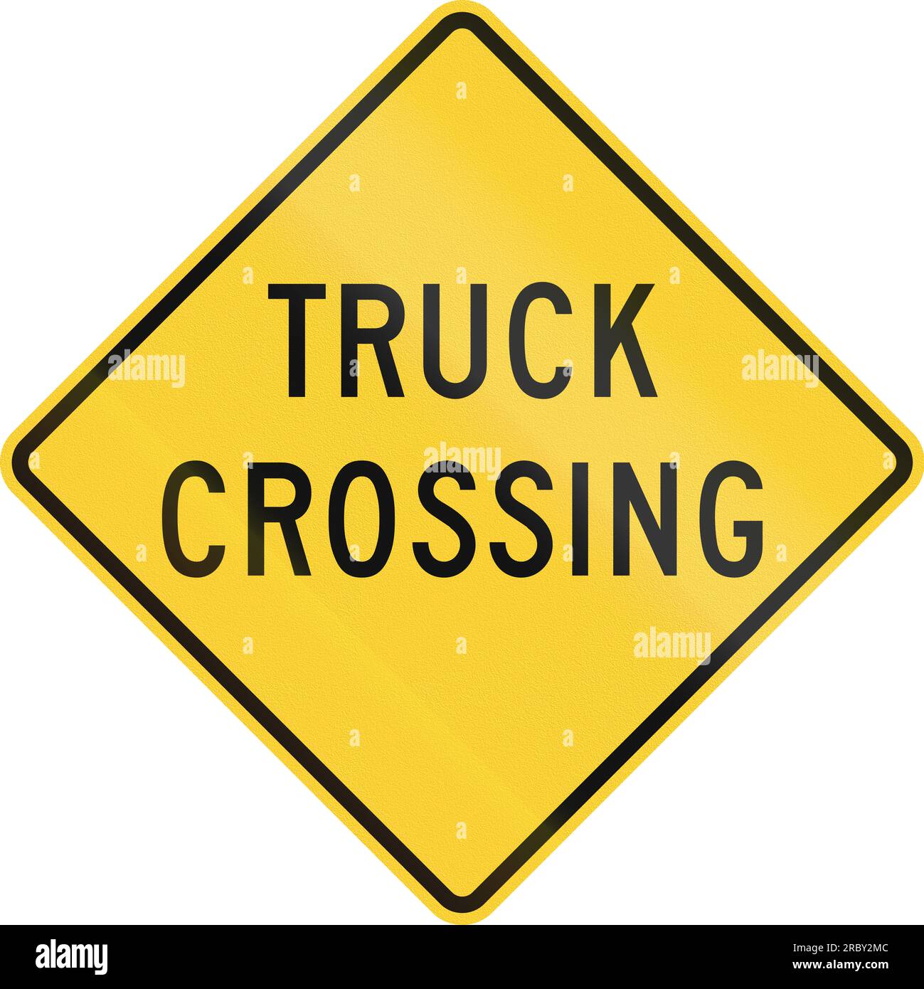 US road warning sign: Truck crossing Stock Photo - Alamy