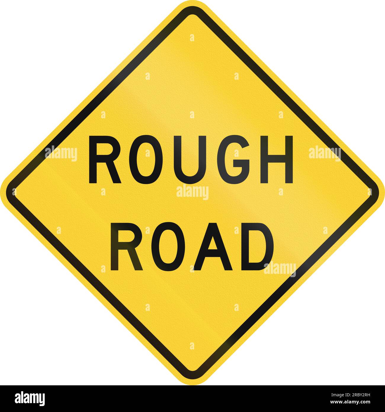 US road warning sign: Rough road Stock Photo - Alamy