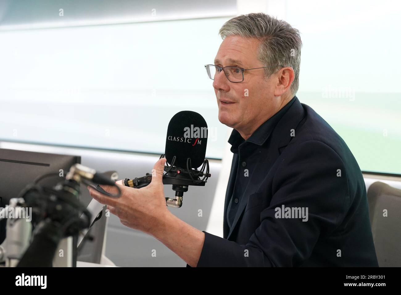 Labour Party leader Sir Keir Starmer during an interview with Classic ...