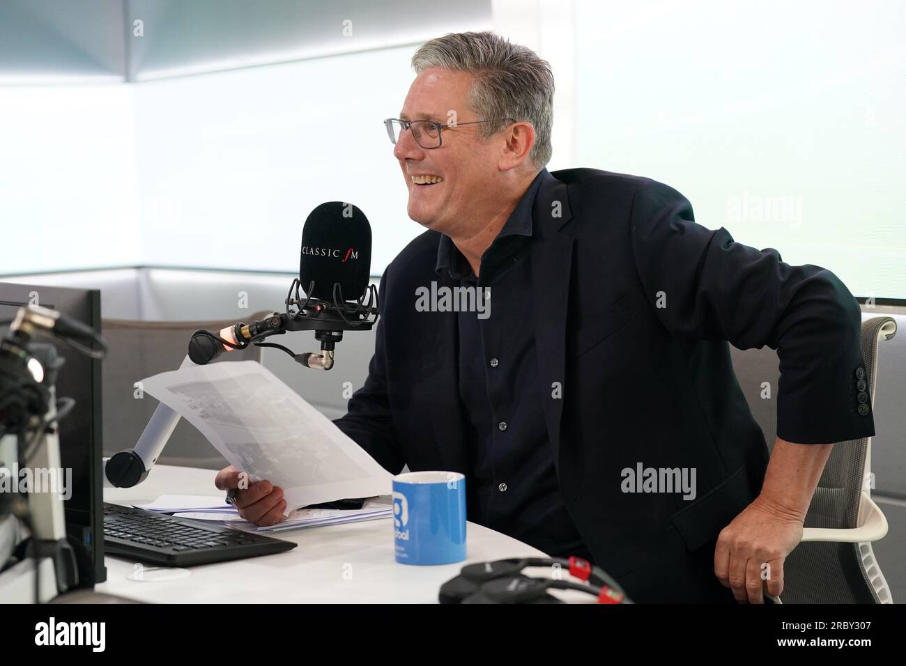 Labour Party leader Sir Keir Starmer during an interview with Classic ...