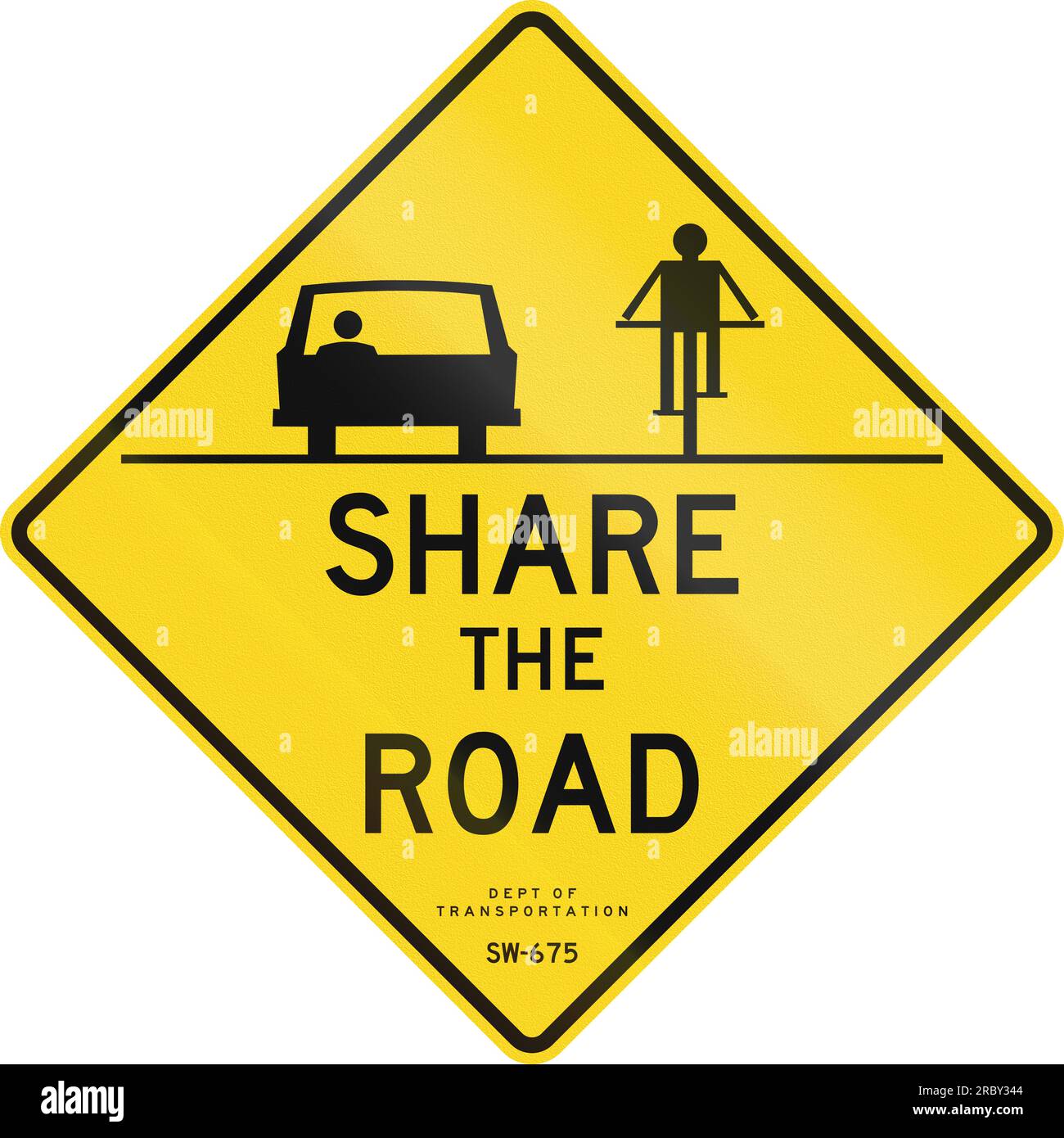 US road warning sign: Share the road Stock Photo - Alamy