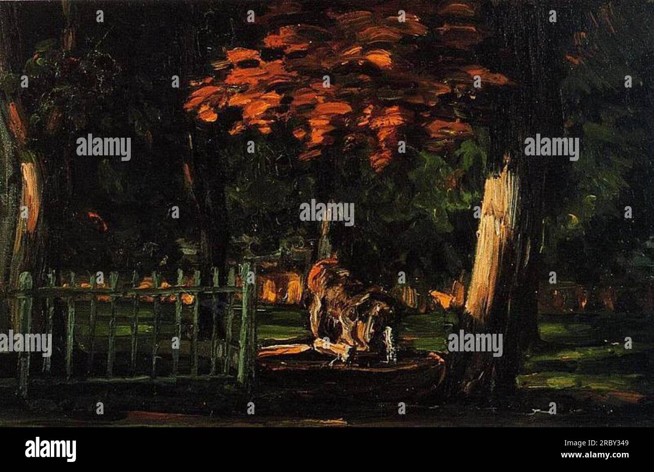 The Lion and the Basin at Jas de Bouffan 1866 by Paul Cezanne Stock ...