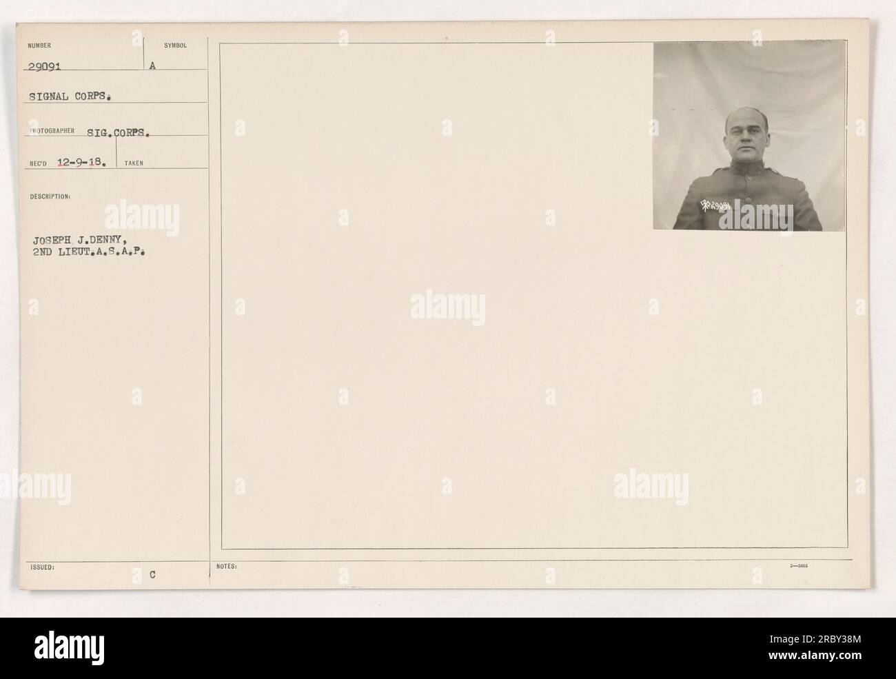 This image, numbered 29091 and taken by a Signal Corps photographer on ...