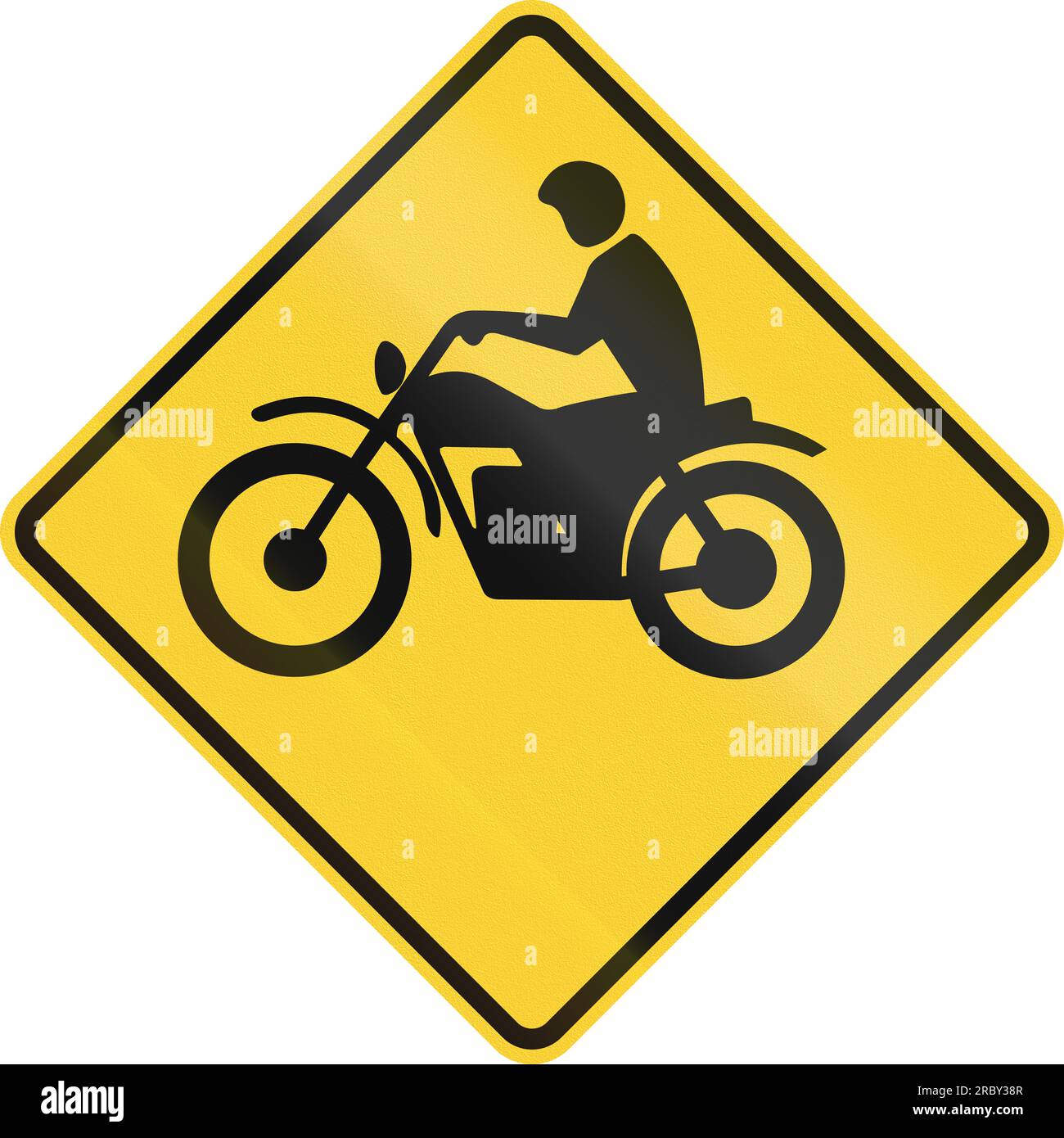 US road warning sign: Motorcycle crossing Stock Photo - Alamy