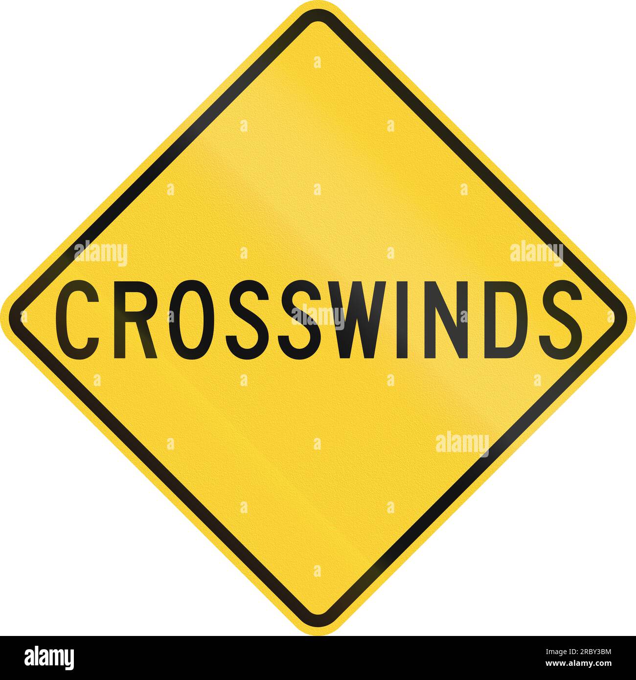 US road warning sign: Crosswinds Stock Photo - Alamy