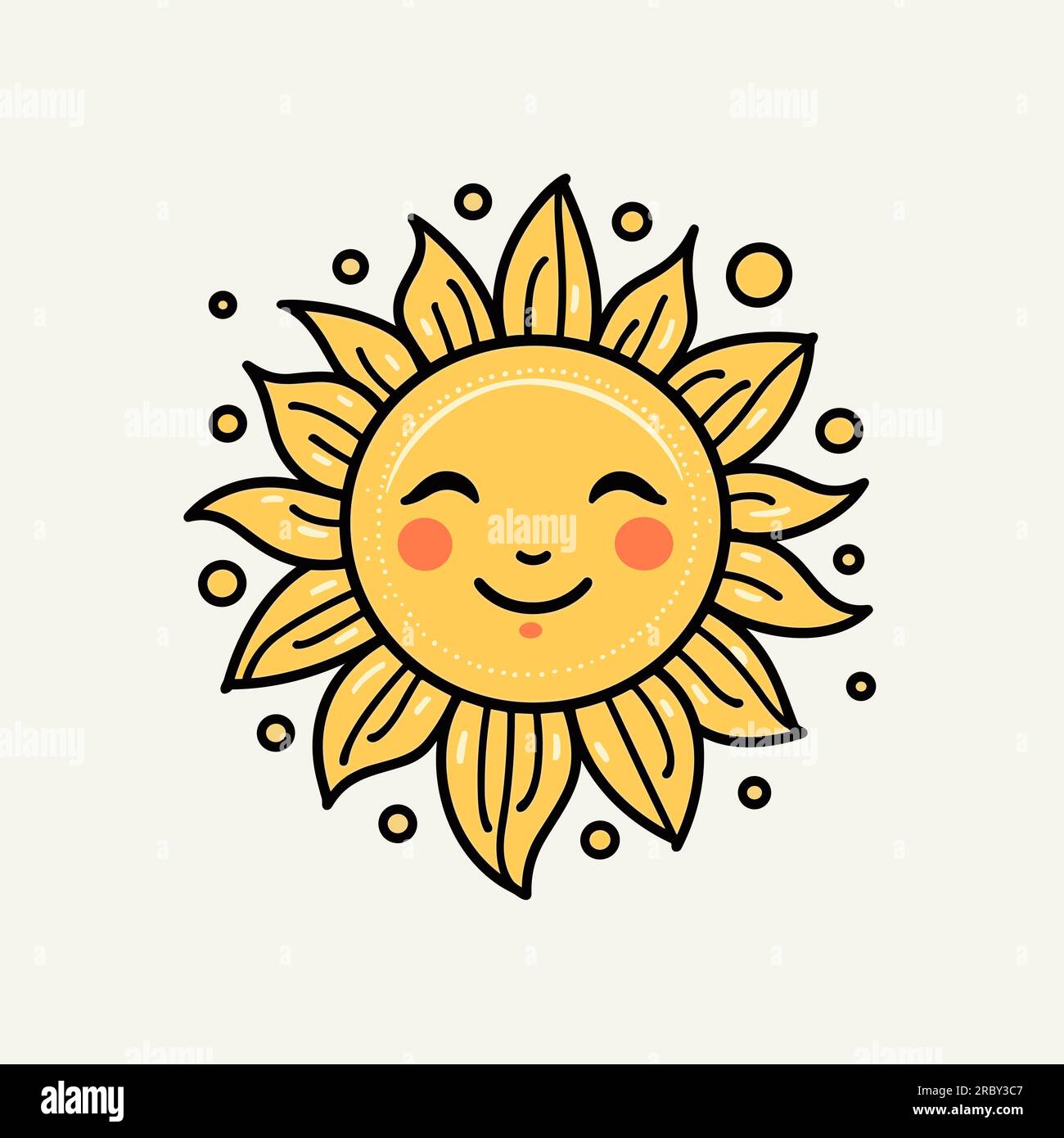 Face sun hand drawn clipart hi-res stock photography and images - Alamy
