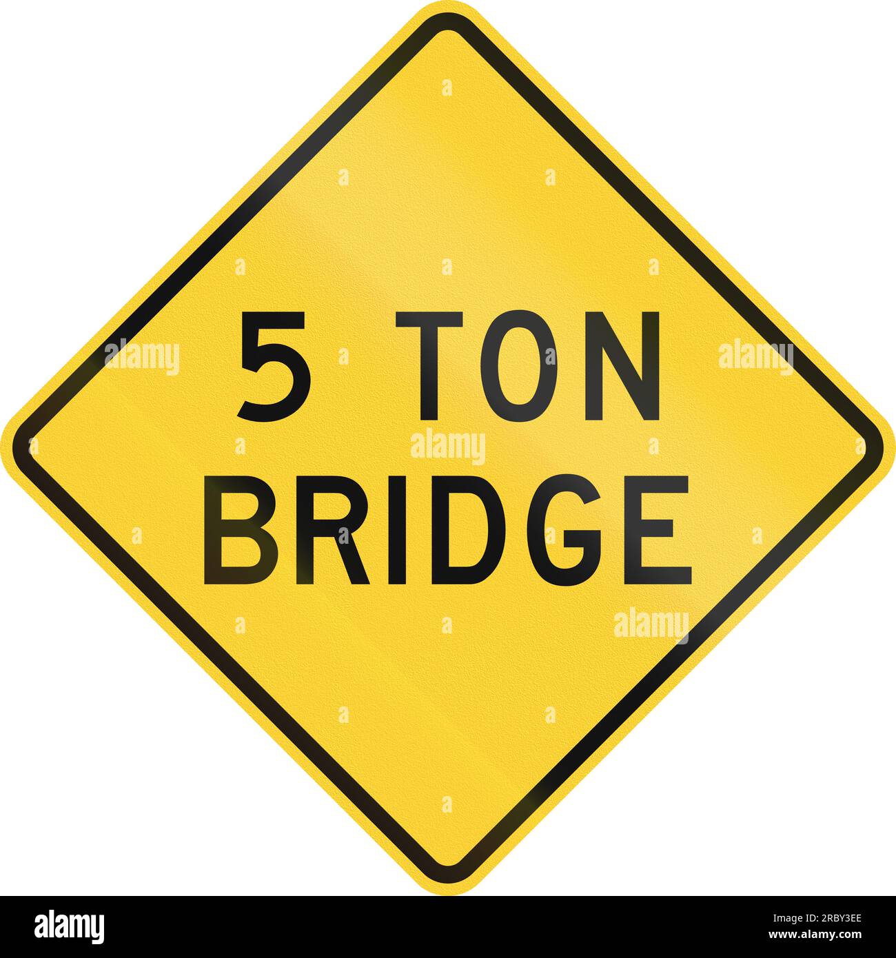 US road warning sign: Restricted weight bridge ahead Stock Photo - Alamy