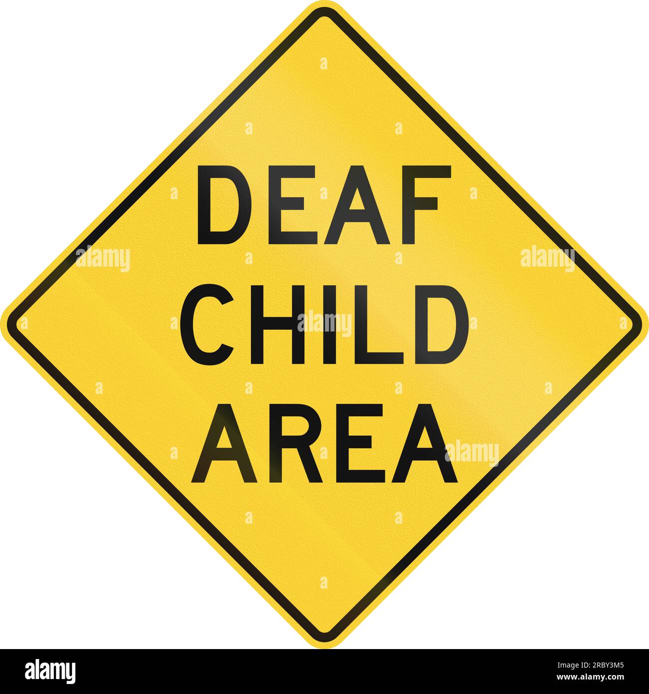 US road warning sign: Deaf child area Stock Photo - Alamy