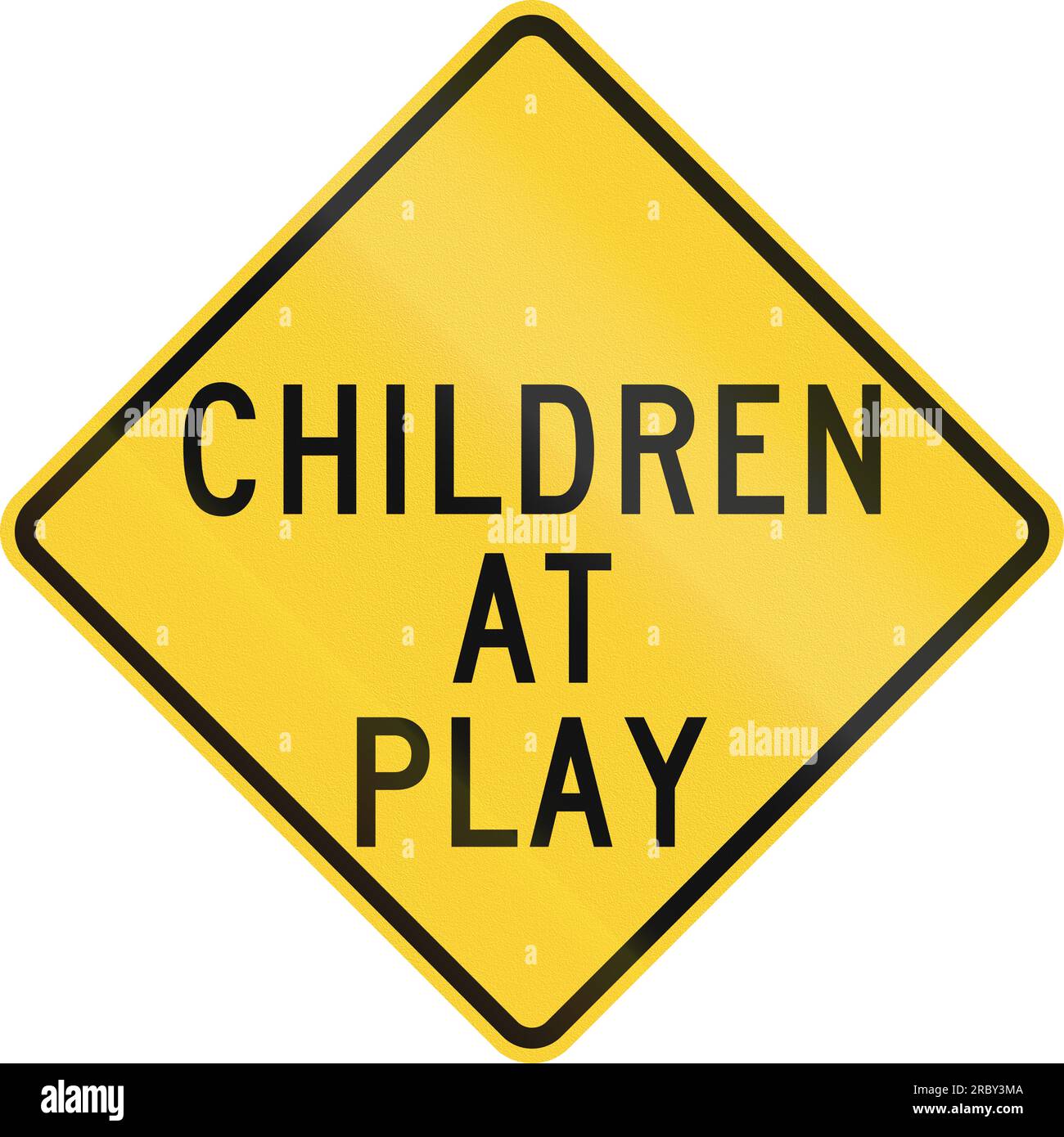 US road warning sign: Children at play Stock Photo - Alamy