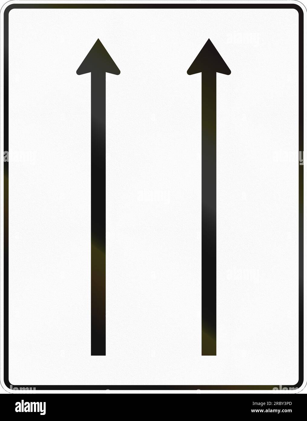German road sign: Two lanes without oncoming traffic Stock Photo - Alamy