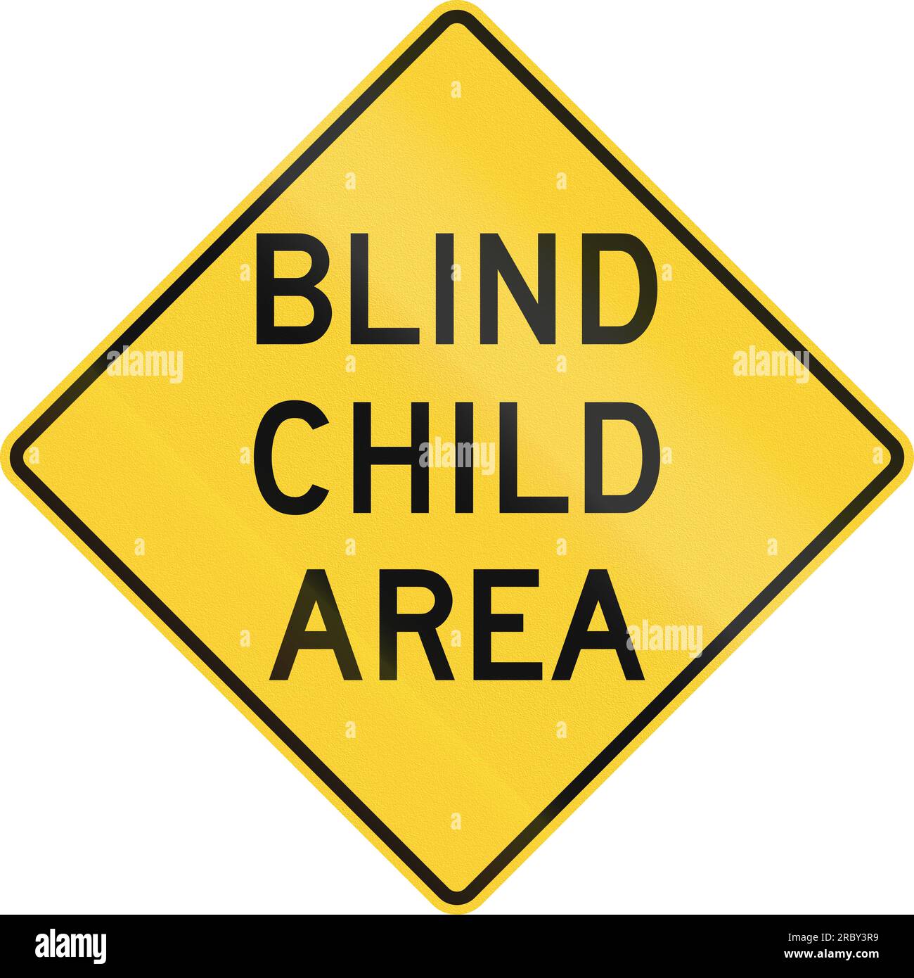 US road warning sign: Blind child area Stock Photo - Alamy