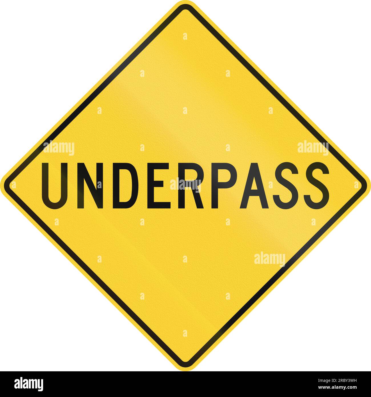 US road warning sign: Underpass Stock Photo - Alamy