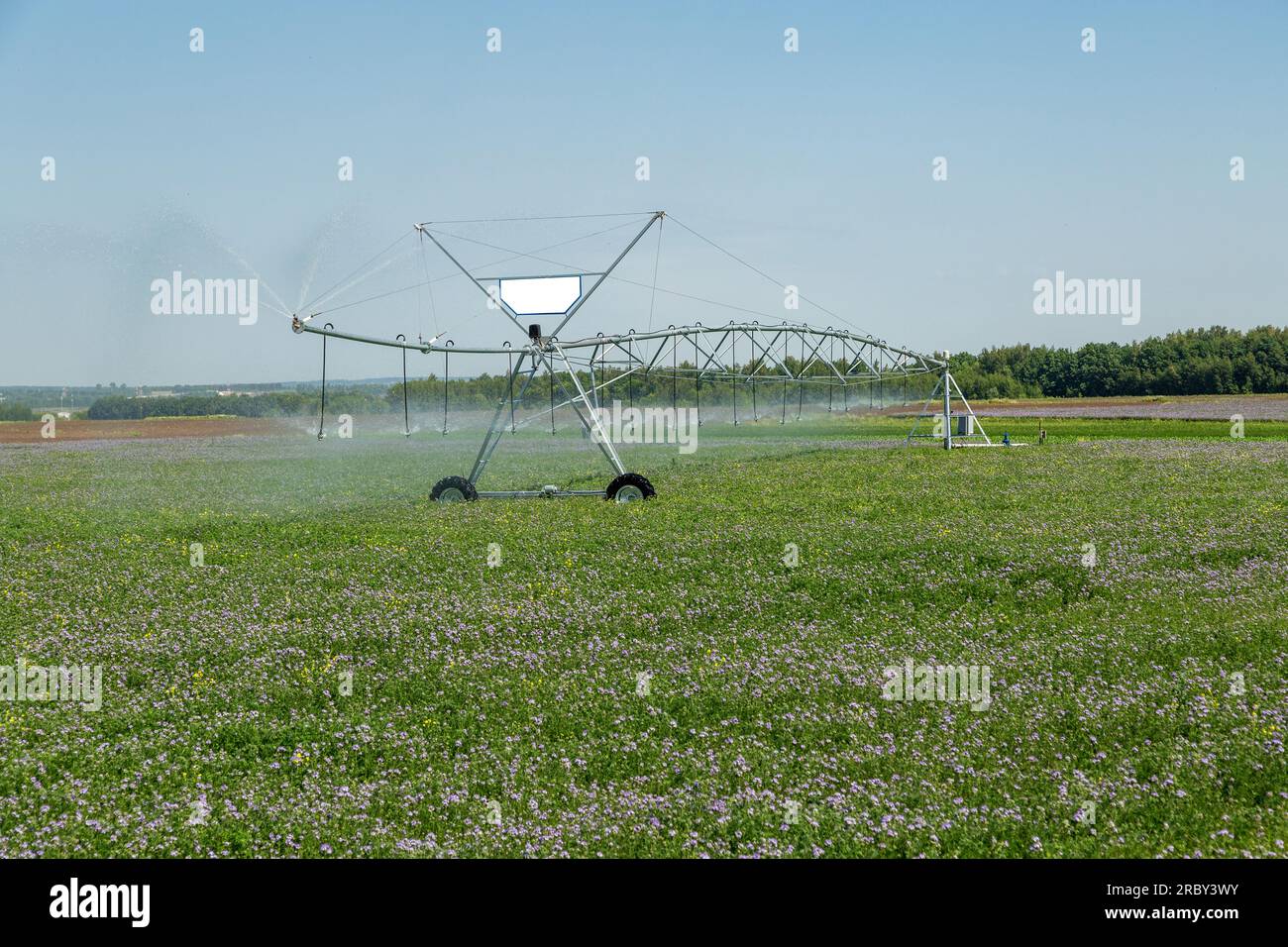 Center pivot crop irrigation or irrigating system for farm management ...