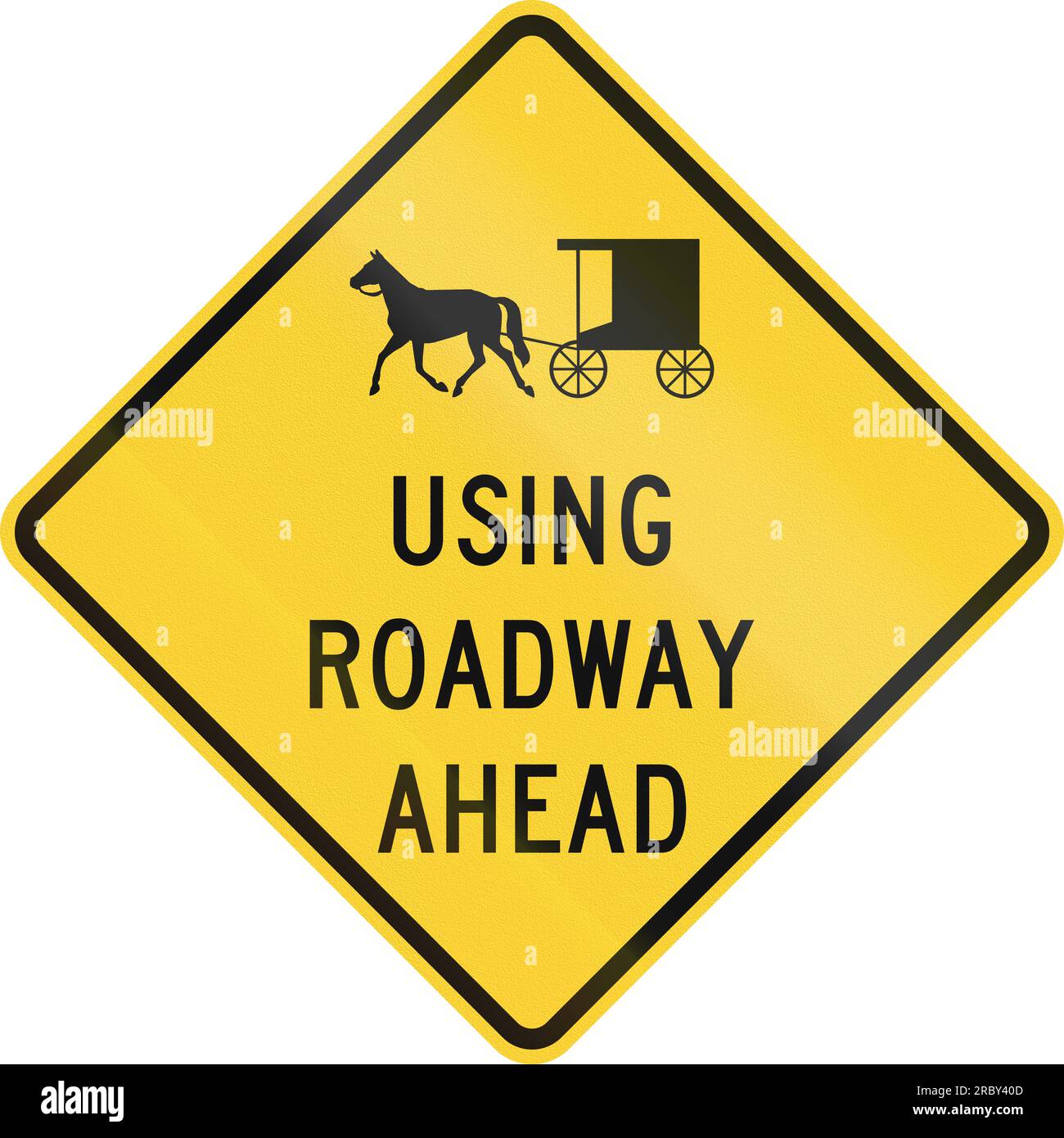 US road warning sign: Horse drawn vehicles ahead Stock Photo - Alamy
