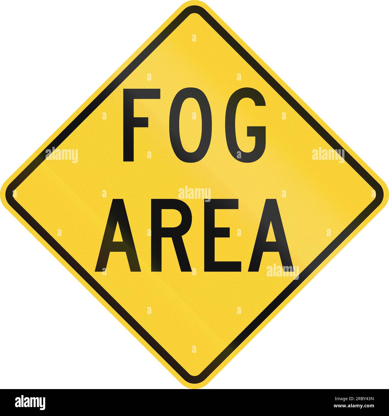 US road warning sign: Fog area ahead Stock Photo - Alamy