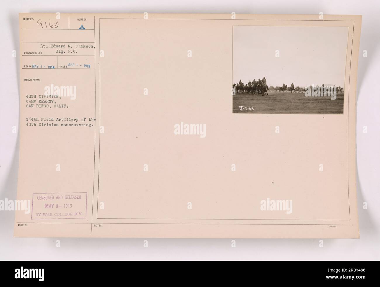 144th field artillery hi-res stock photography and images - Alamy